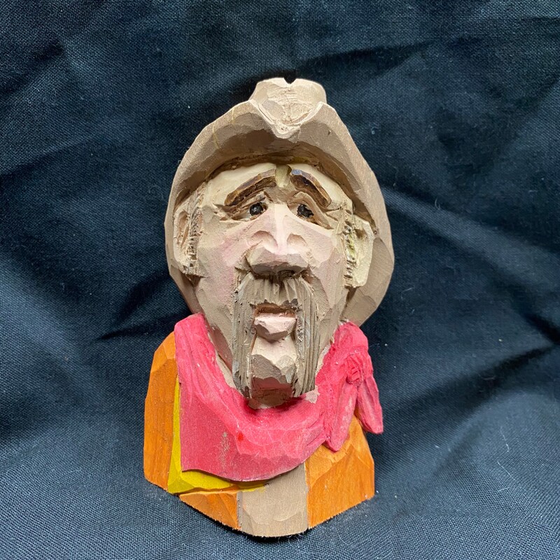 Carved Wood Cowboy - Etsy