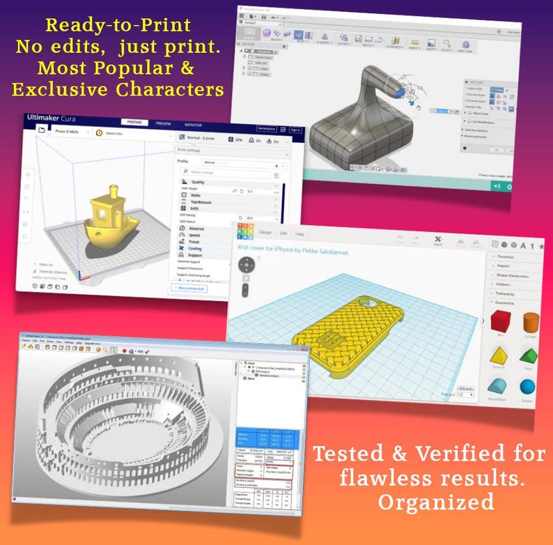 Articulated 3D Print Models – Flexible STL Files Mega Pack (digital ...