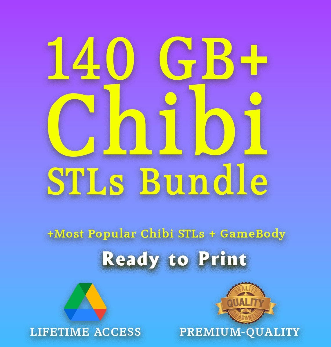 Chibi STL Mega Bundle: 3D Printable Anime Figures (140GB+ Digital ...