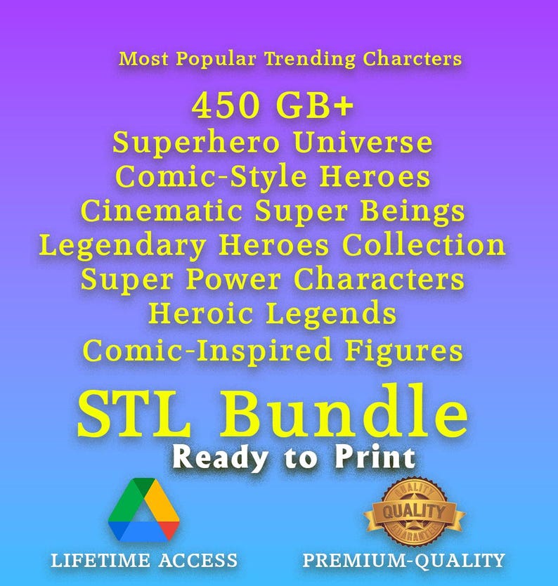 Marvel & DC STL Mega Pack | 3D Printable Superhero Models (digital ...