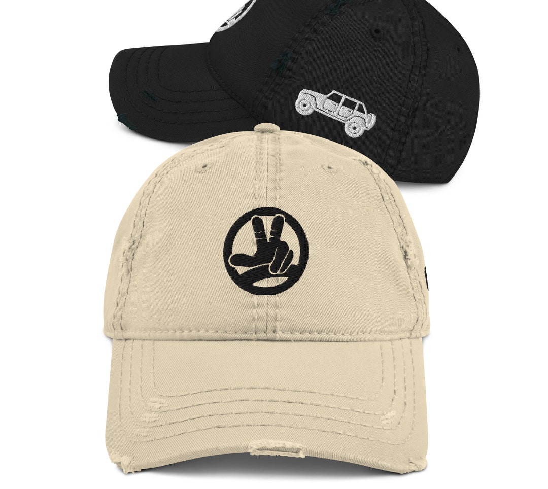 Off-roading 4 Wheeler 4x4 4wd / Embroidered / Distressed Dad Hat - off ...