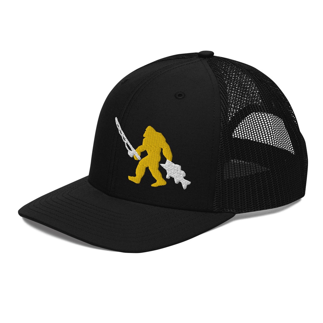 Bigfoot Bass Fishing Hat. RICHARDSON Trucker Cap. Team SASQUATCH Gone ...