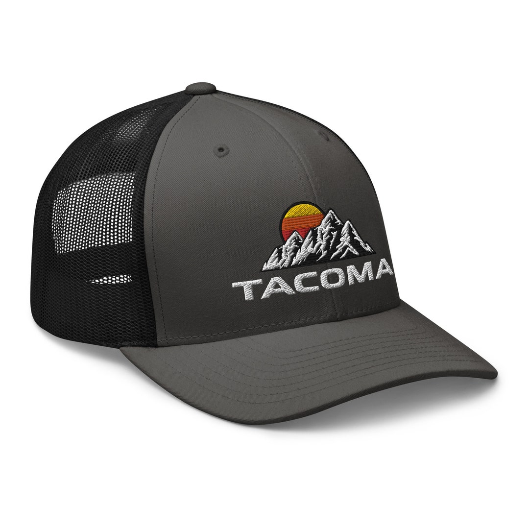 TACOMA Mountains. Available in Colors, Embroidered, TRUCKER HAT. the ...