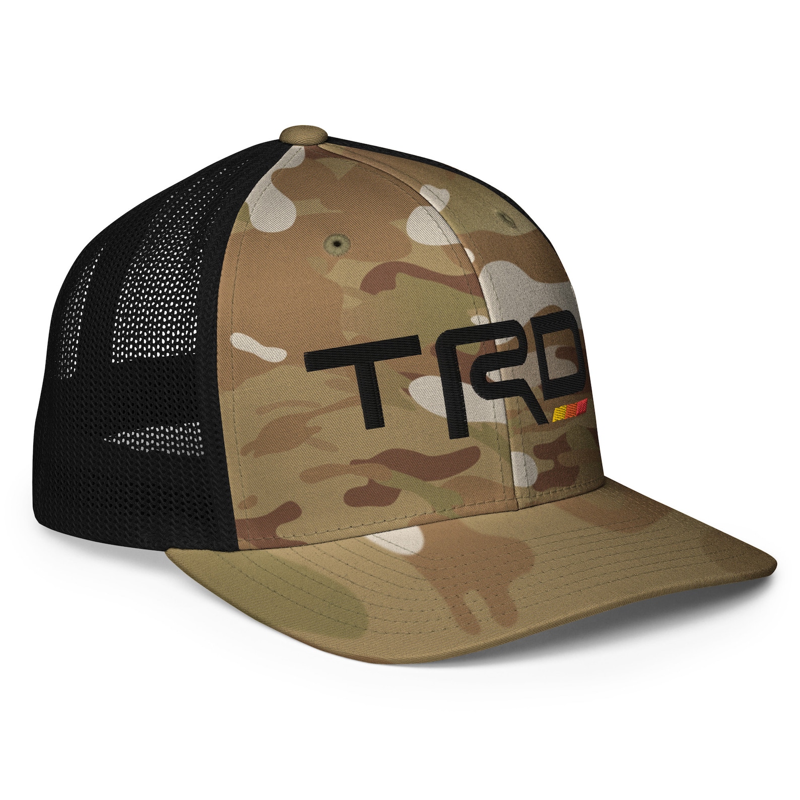 TRD 3D Puff Embroidery Fitted Trucker Cap . TRD HAT - Etsy