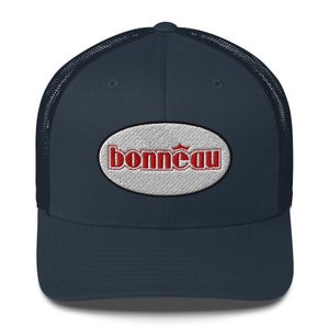 BONNEAU NAVY HAT - Embroidered Trucker Cap - Etsy