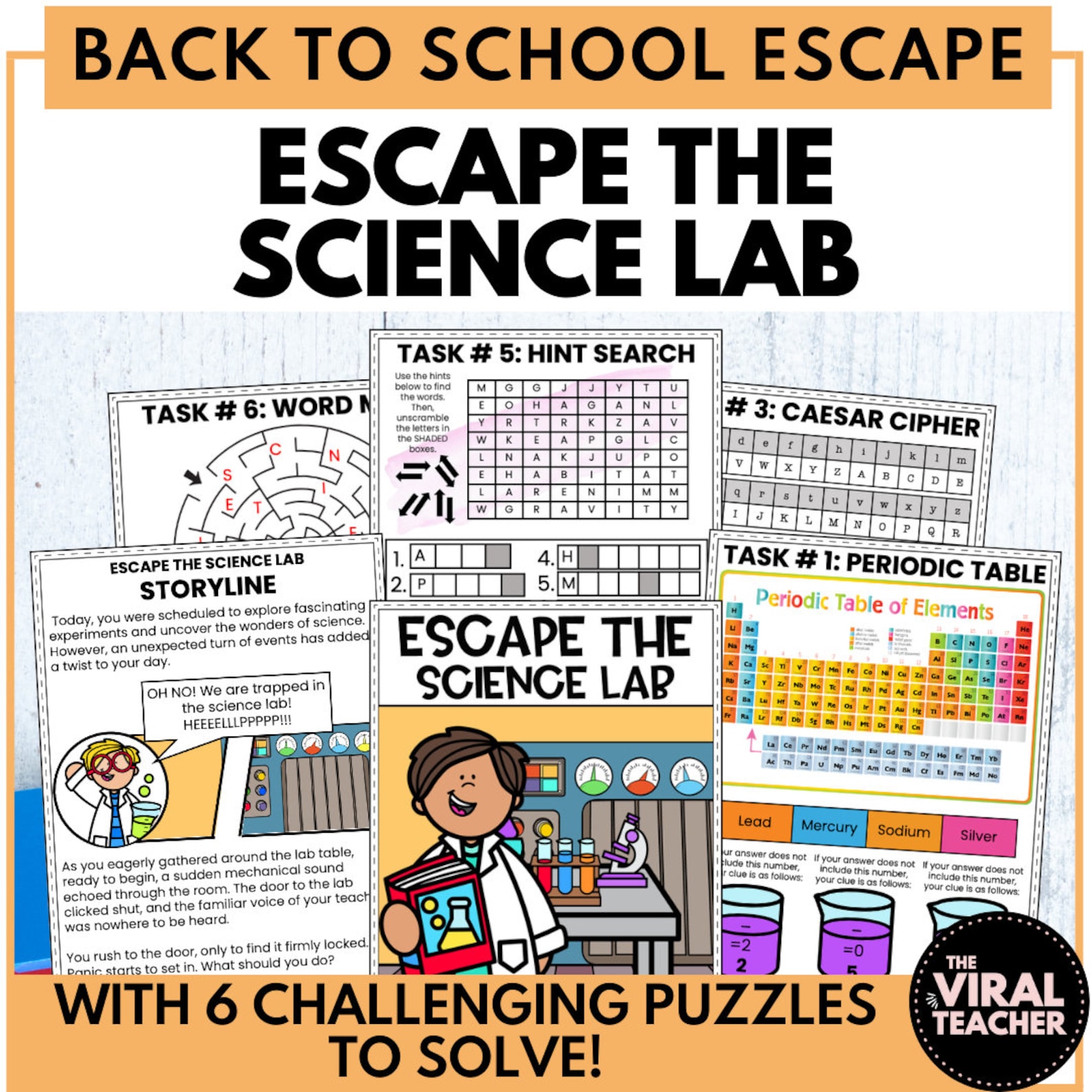 Escape Room for Kids, Back to School Escape Room Printable Puzzle Game ...