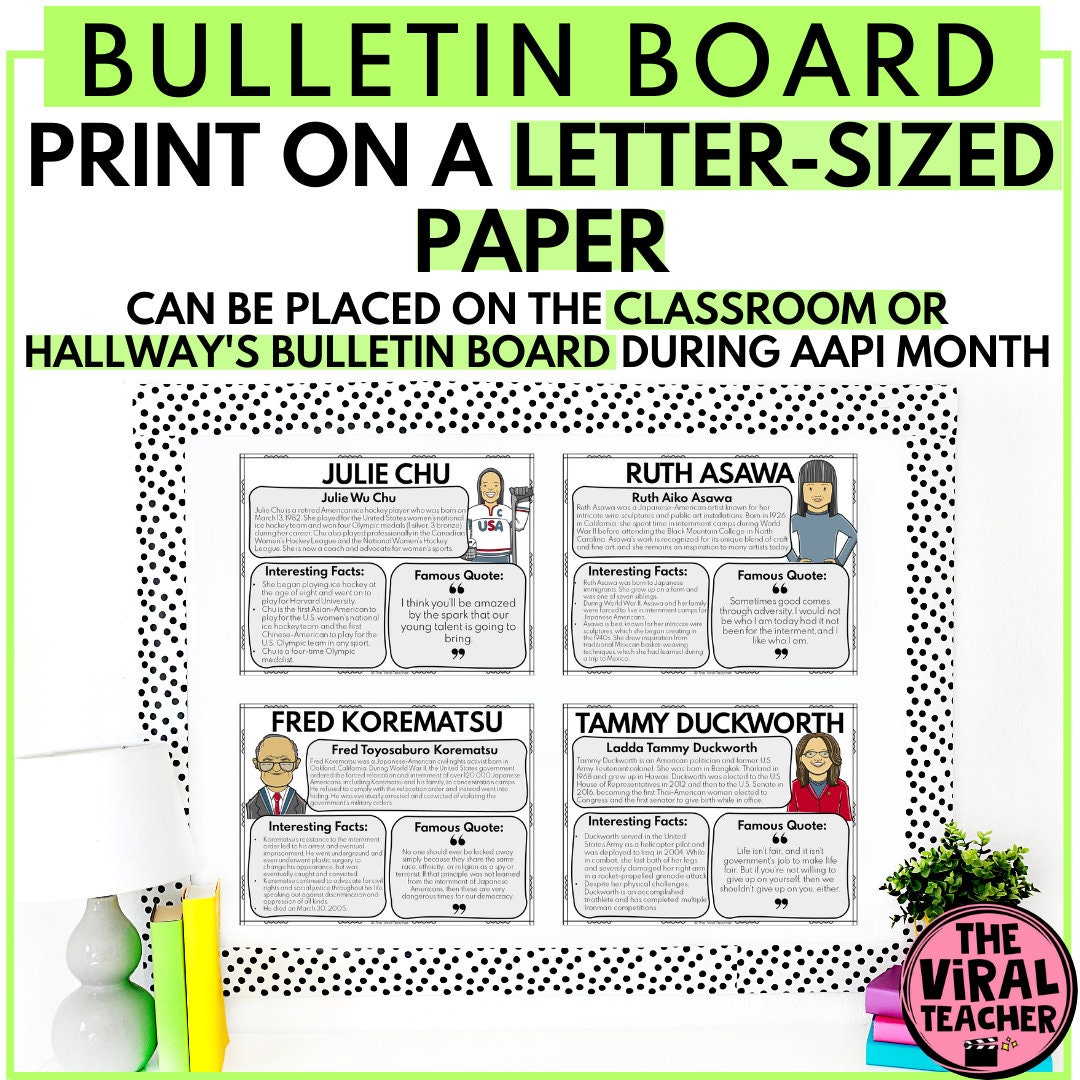 AAPI Heritage Month Posters, Classroom Bulletin Board Decor - Etsy