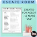 Escape Room for Kids, Summer Escape Room Printable Puzzle Game, Printed ...