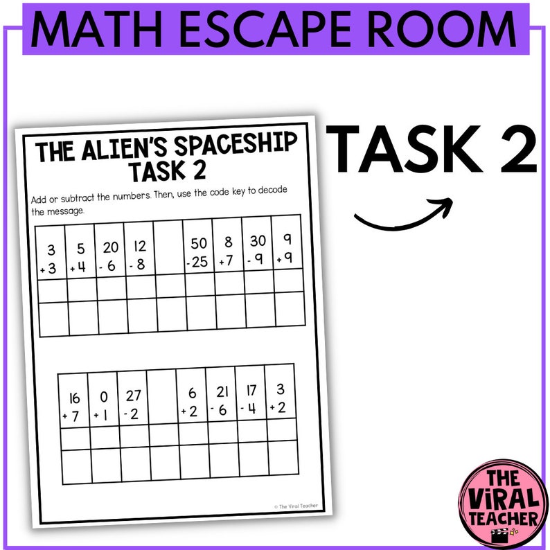 Escape Rooms for Kids Addition and Subtraction Word Problems Within 100 ...