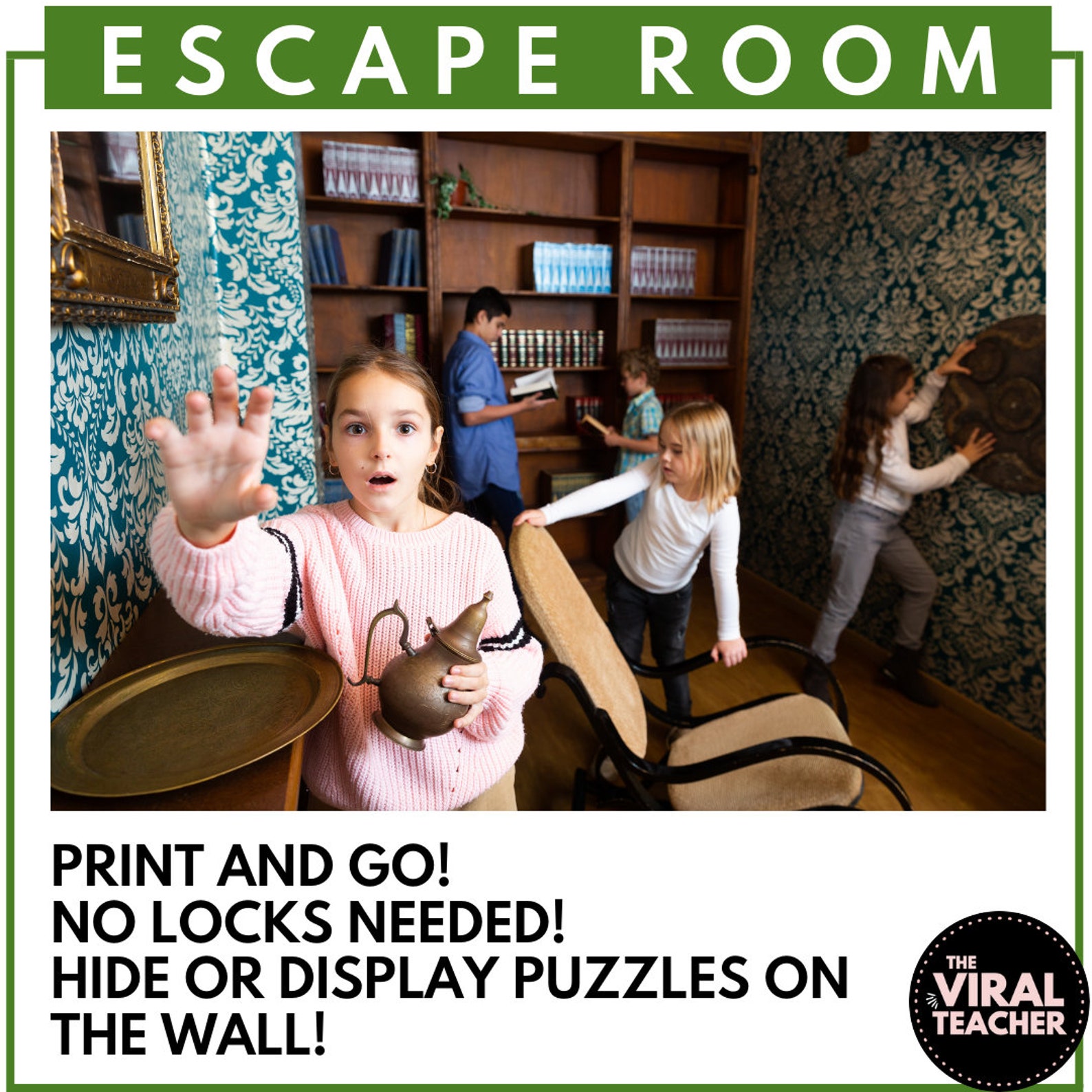 Escape Room for Kids, Jungle Themed Escape Room Printable Puzzle Game ...