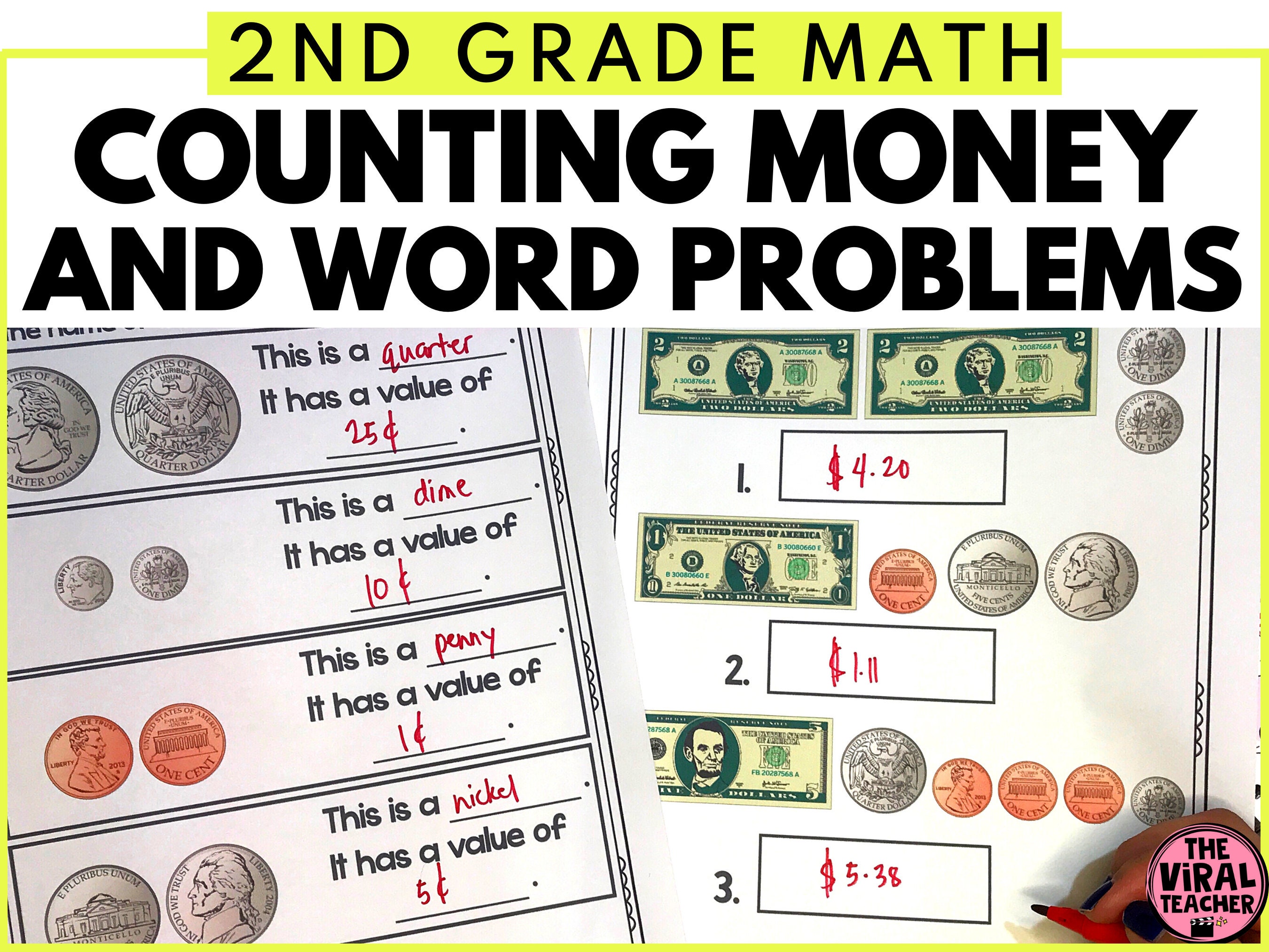 Counting U.S. Dollar Bills and Coins and Solving Money Word Problems ...