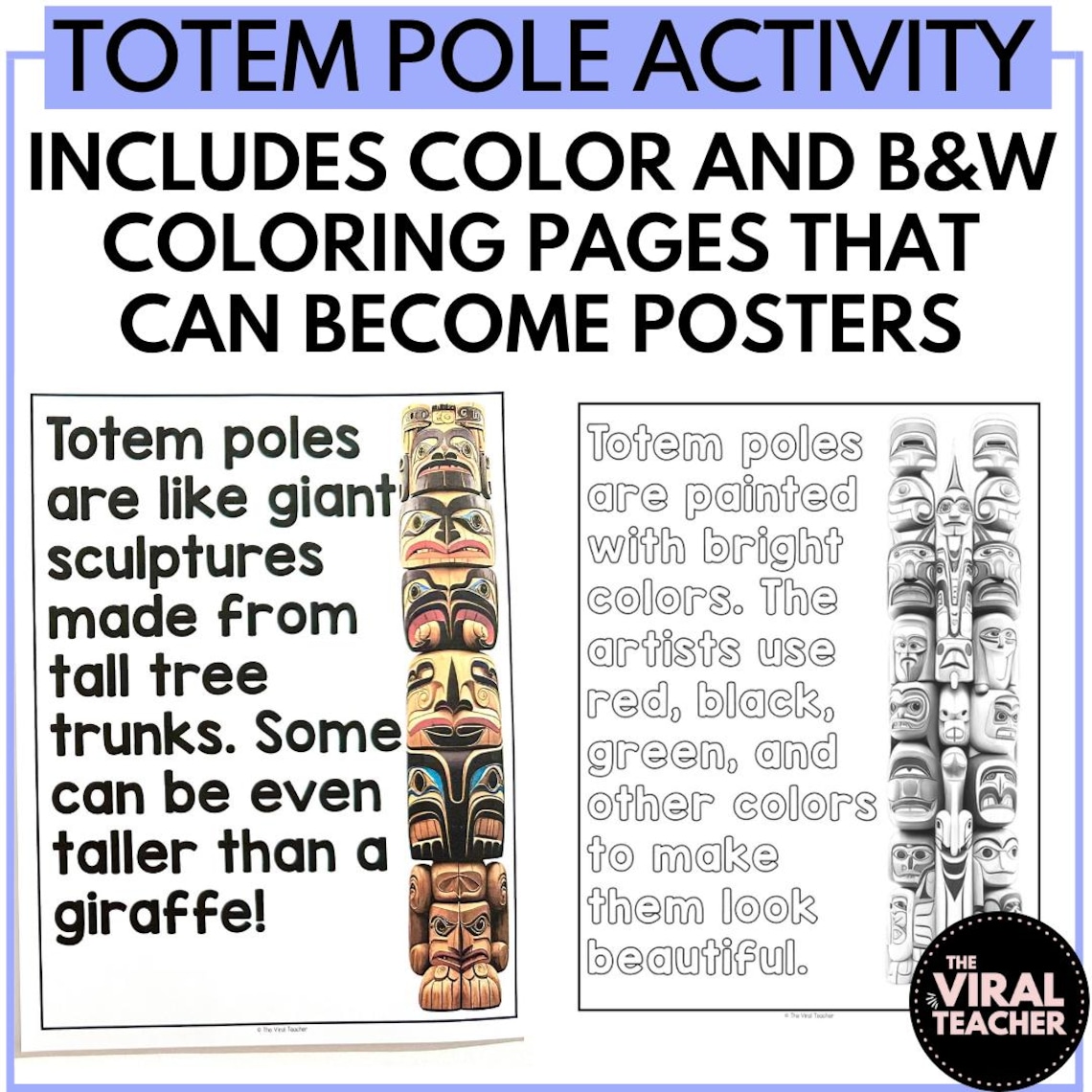 Totem Pole Craft Activity, Native American Heritage (PDF) - Etsy