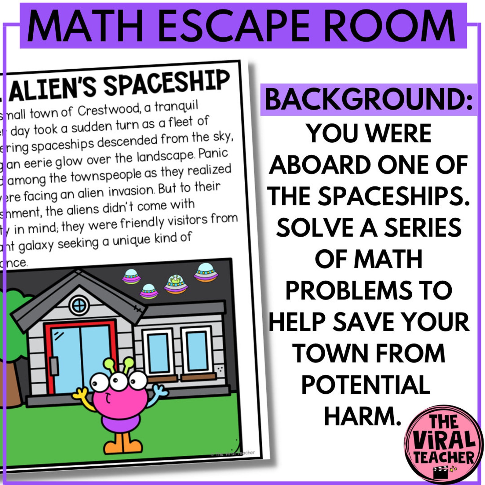 Alien Spaceship Math Escape Room: Addition & Subtraction (PDF Pattern ...