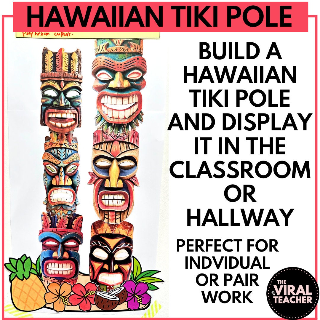 Build a Hawaiian Tiki Pole and Mask Craft and Writing AAPI Activity ...