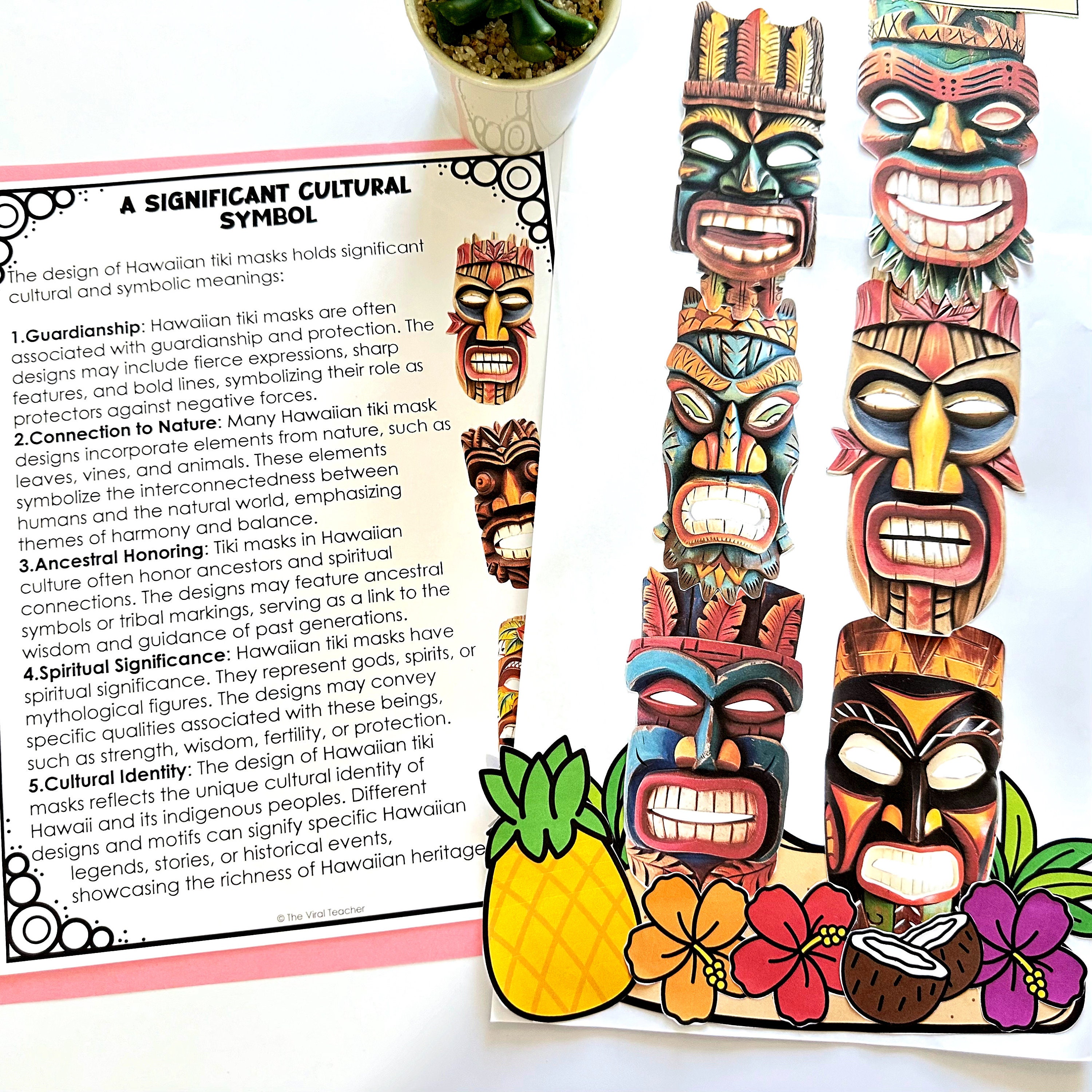 Build a Hawaiian Tiki Pole and Mask Craft and Writing AAPI Activity ...