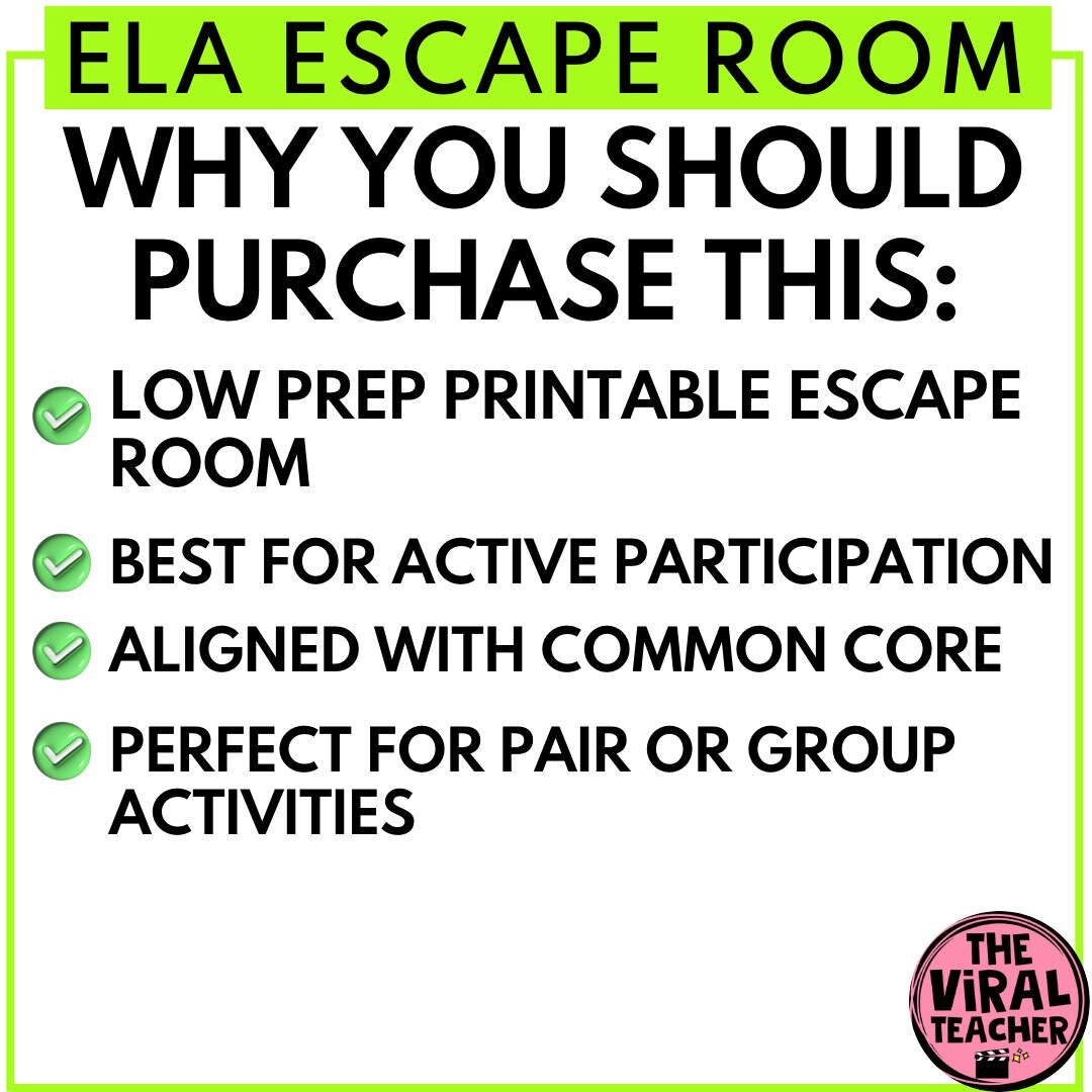 Escape Rooms for Kids Context Clues Reading Passages and Vocabulary ...