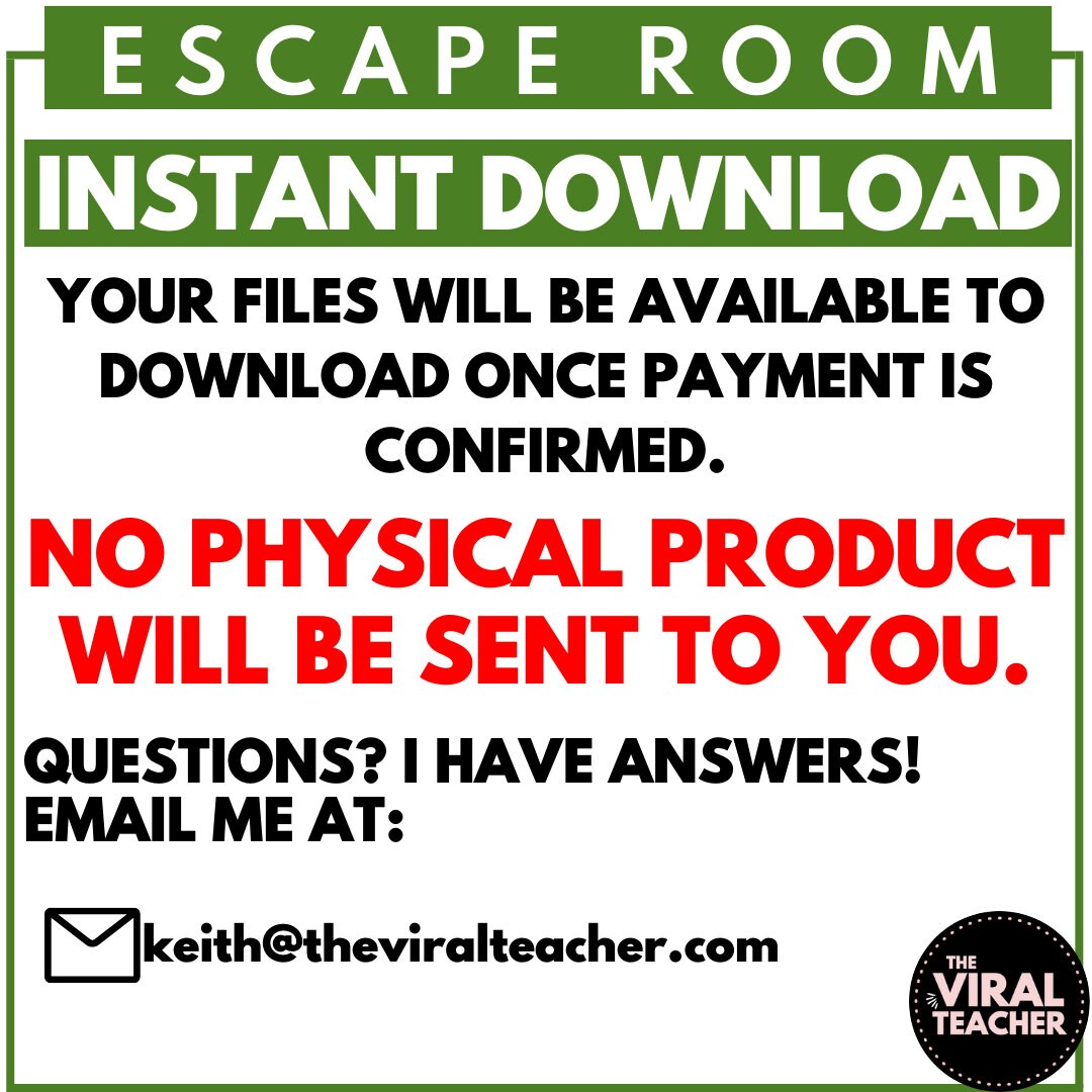 Jungle Escape Room Printable Puzzle Game for Kids (PDF) - Etsy