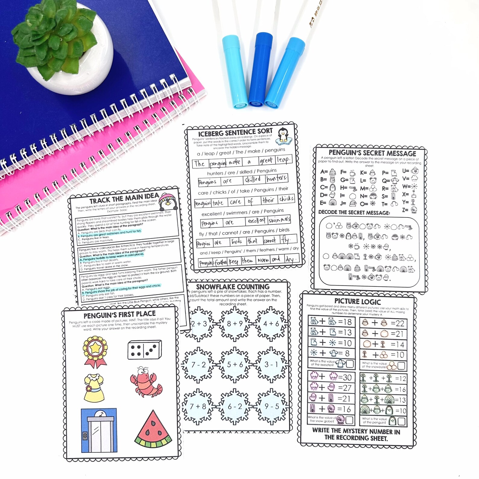 Winter Escape Room Winter Math and ELA for Kids, Printable Winter ...