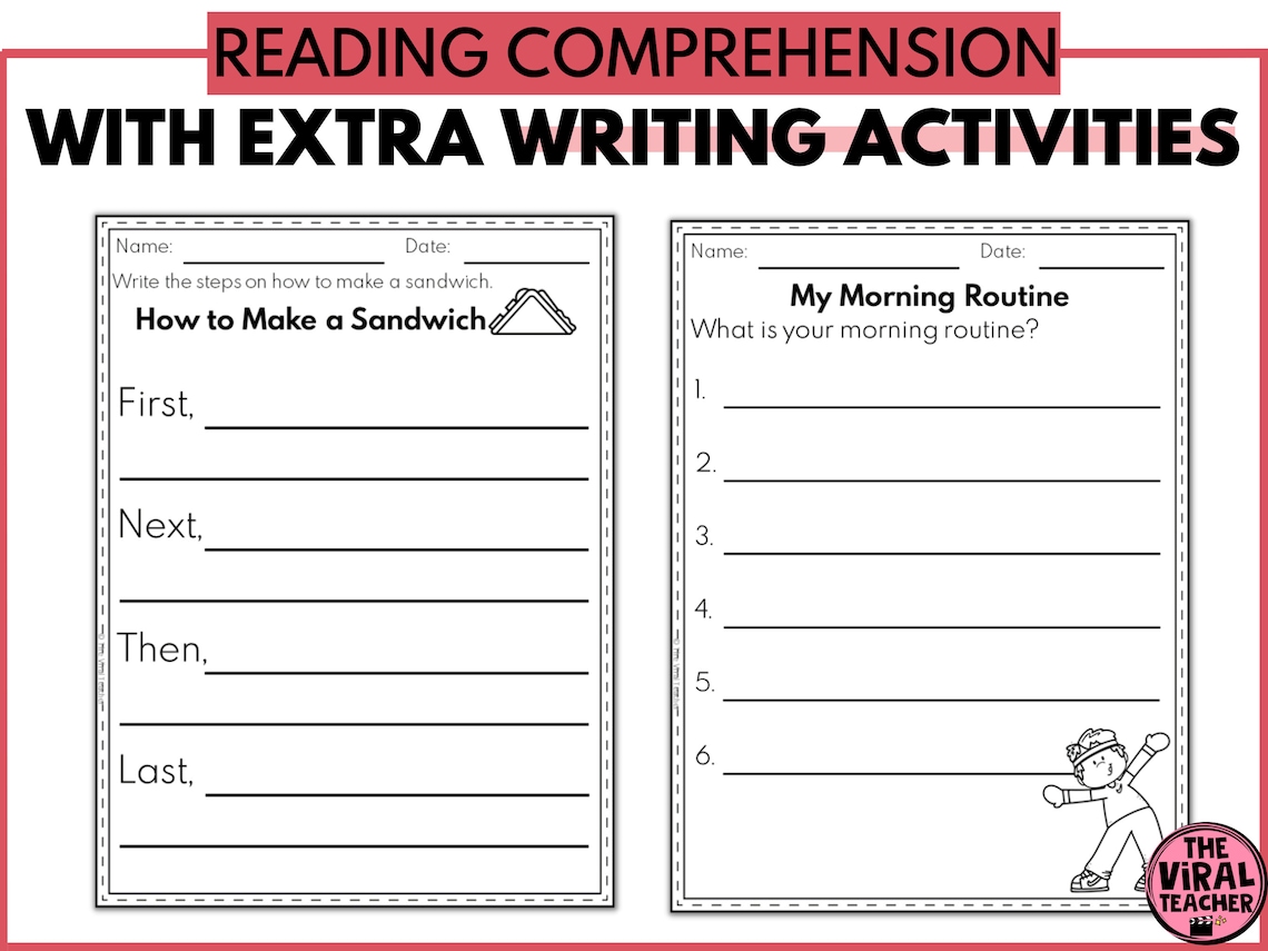 Reading Comprehension Short Stories , Storytime Reading Worksheets, 1st ...