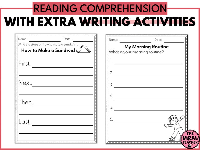 Reading Comprehension Short Stories , Storytime Reading Worksheets, 1st ...