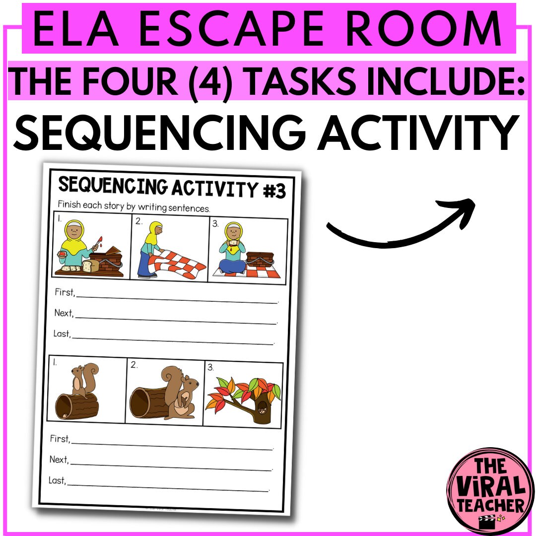 Escape Rooms for Kids Sequencing Stories & Events - Cause and Effect ...
