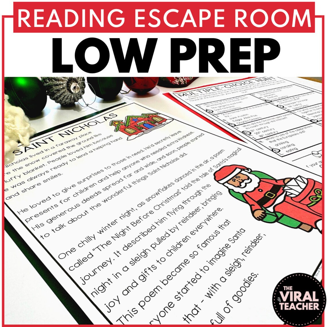 Christmas Escape Room for Kids, Escape Room for Kids, Christmas Reading ...