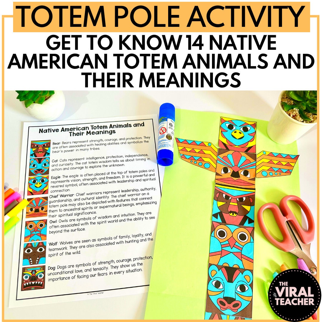 Building a Totem Pole Native American Heritage Month Craft and Writing ...