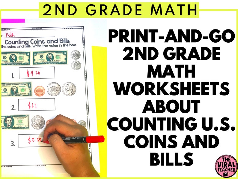 Counting U.S. Dollar Bills and Coins and Solving Money Word Problems ...