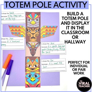 Building a Totem Pole Native American Heritage Month Craft and Writing ...
