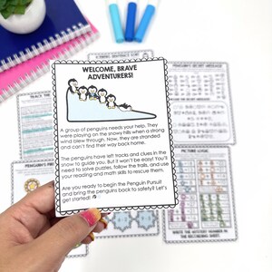 Winter Escape Room Winter Math and ELA for Kids, Printable Winter ...