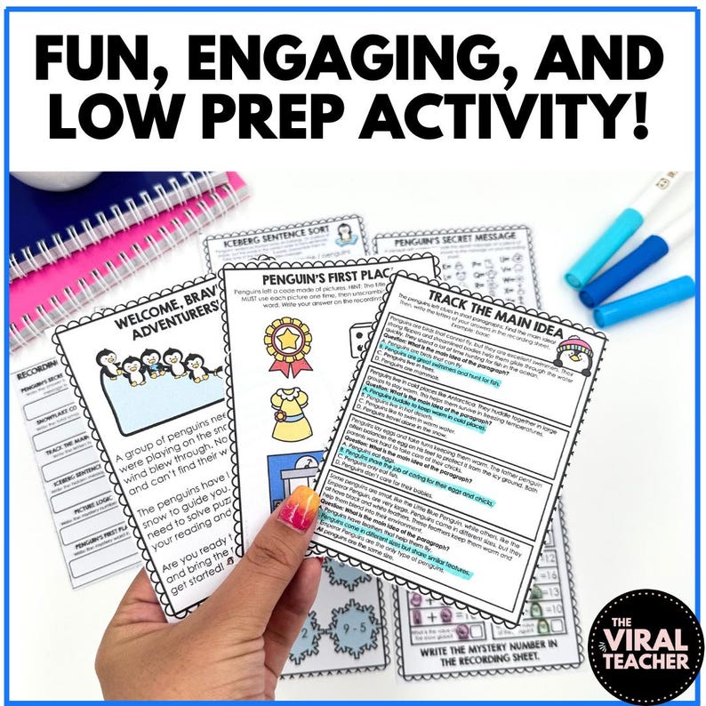 Winter Escape Room Winter Math and ELA for Kids, Printable Winter ...