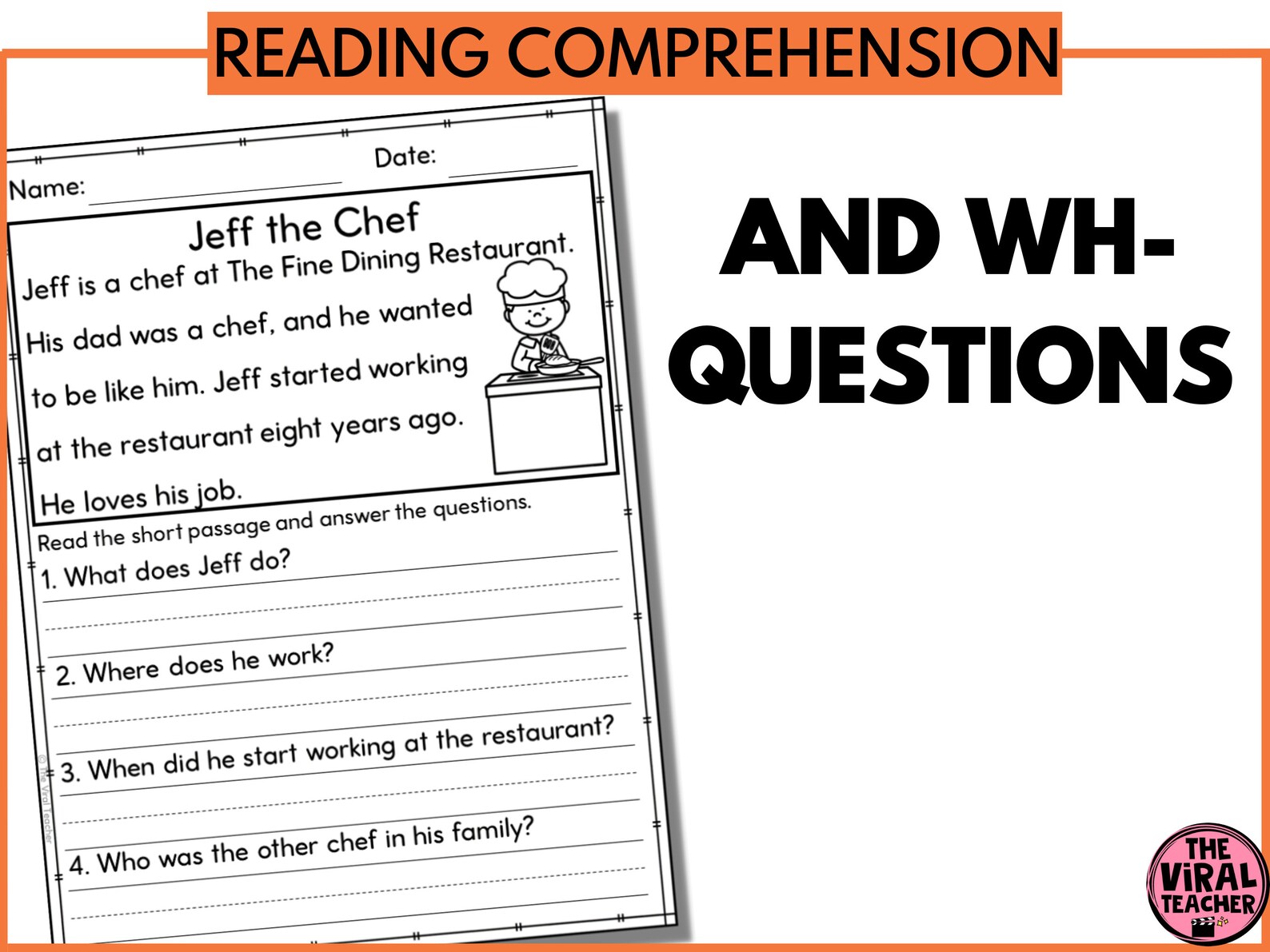 Short Stories Reading Comprehension, Storytime Reading Worksheets, 1st ...