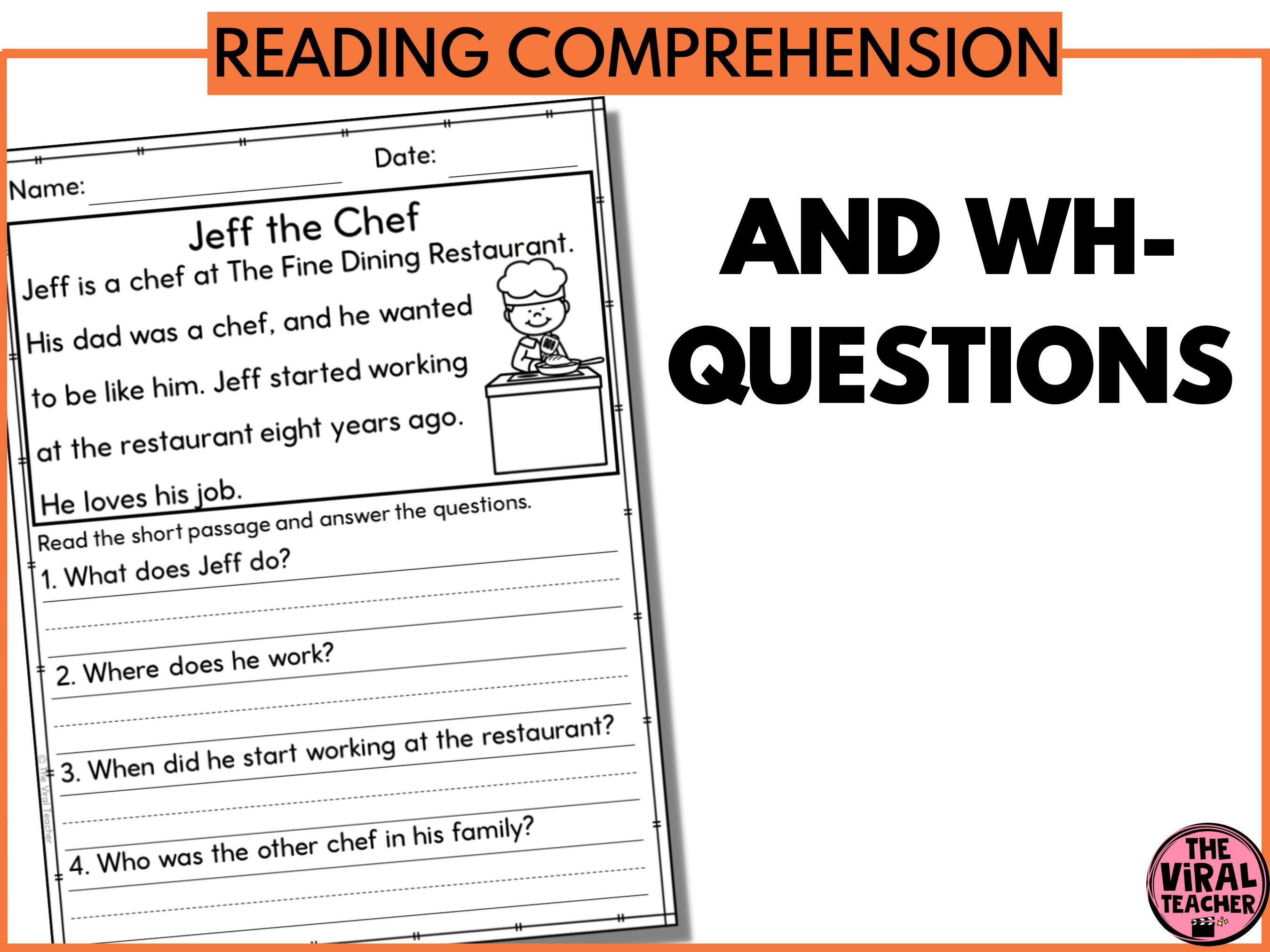 Short Stories Reading Comprehension, Storytime Reading Worksheets, 1st ...