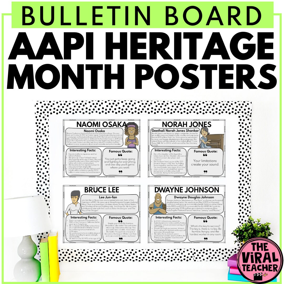 Asian American and Pacific Islander Heritage Month Posters, AAPI ...
