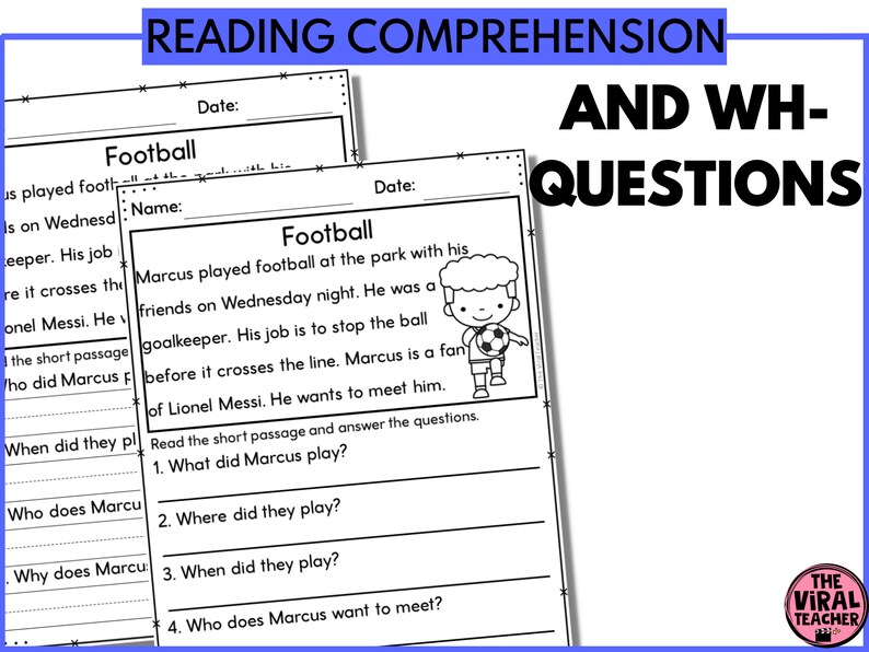 Reading Comprehension Short Stories , Storytime Reading Worksheets, 1st ...