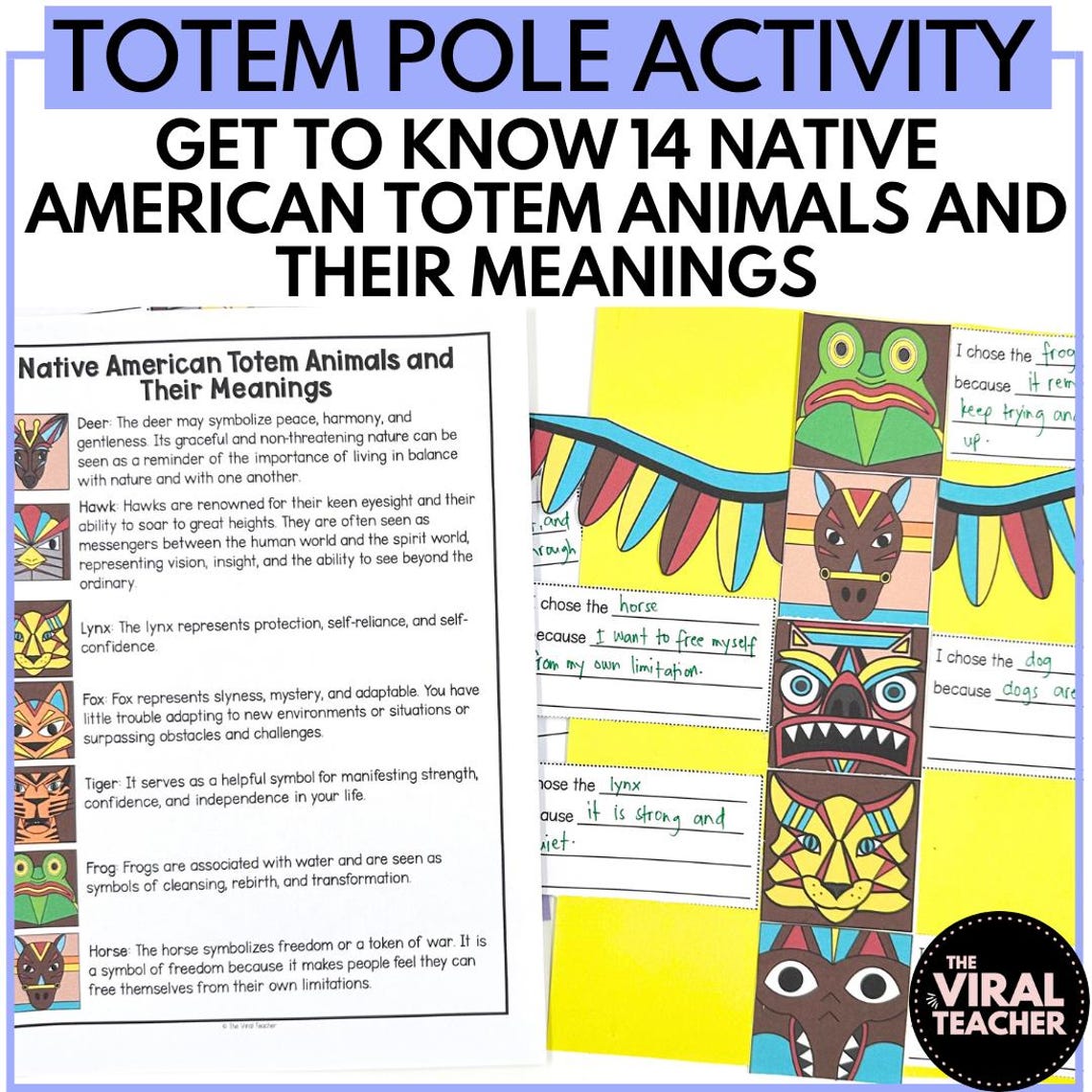 Building a Totem Pole Native American Heritage Month Craft and Writing ...