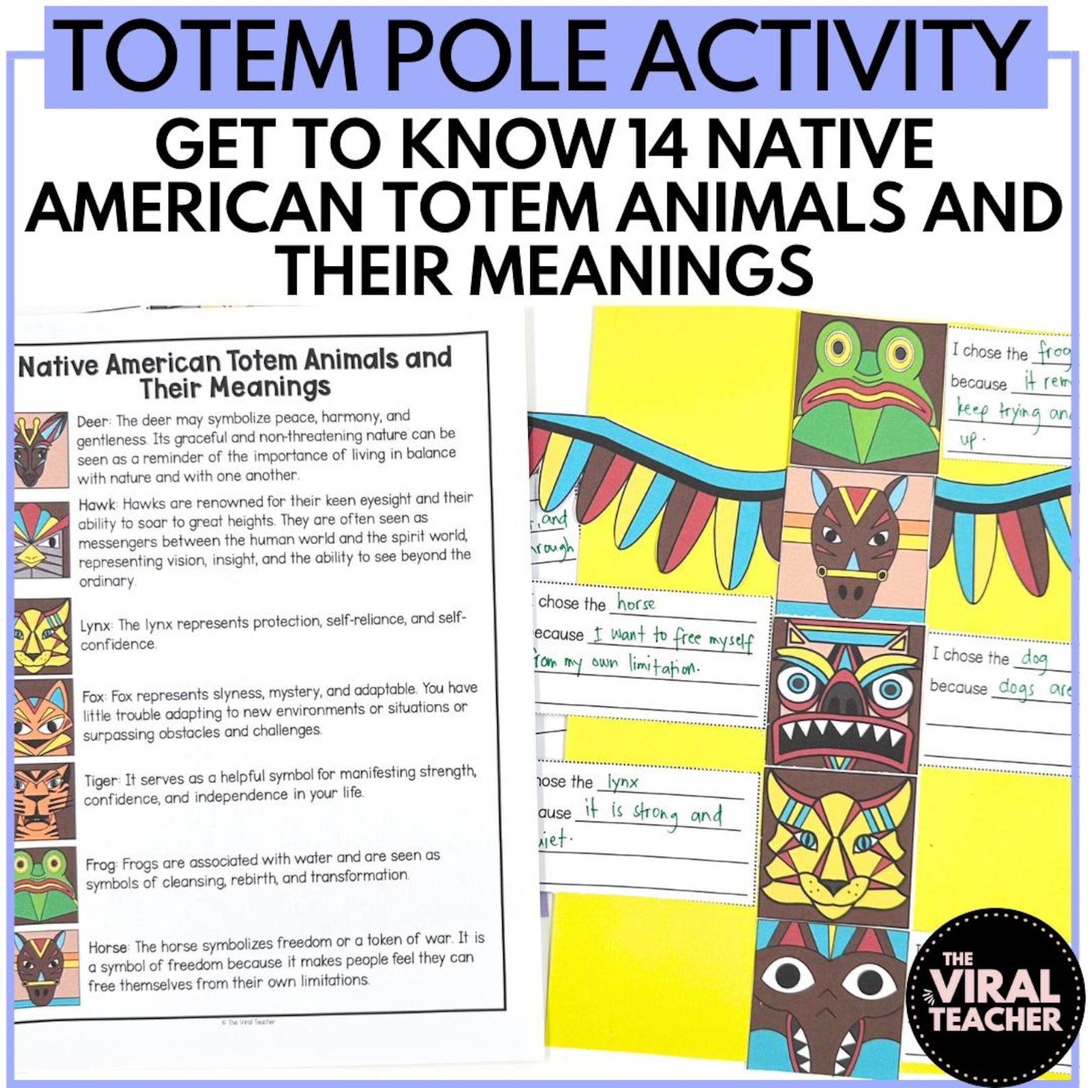 Building a Totem Pole Native American Heritage Month Craft and Writing ...