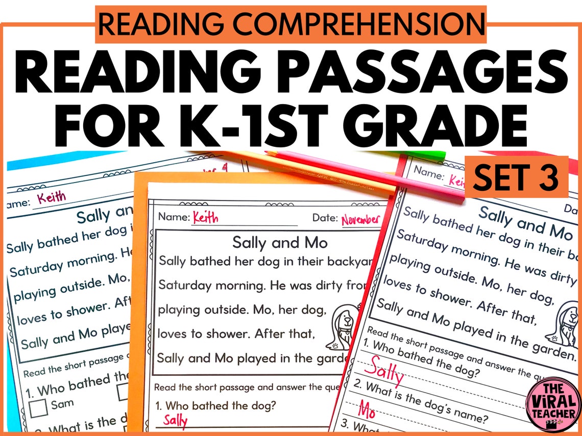 Short Stories Reading Comprehension, Storytime Reading Worksheets, 1st ...