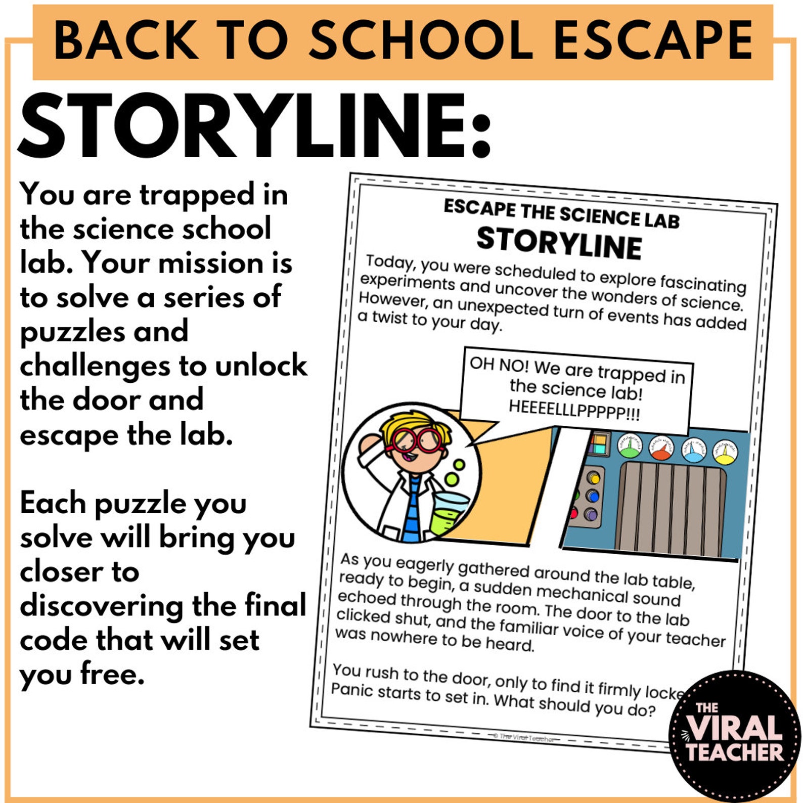 Escape Room for Kids, Back to School Escape Room Printable Puzzle Game ...