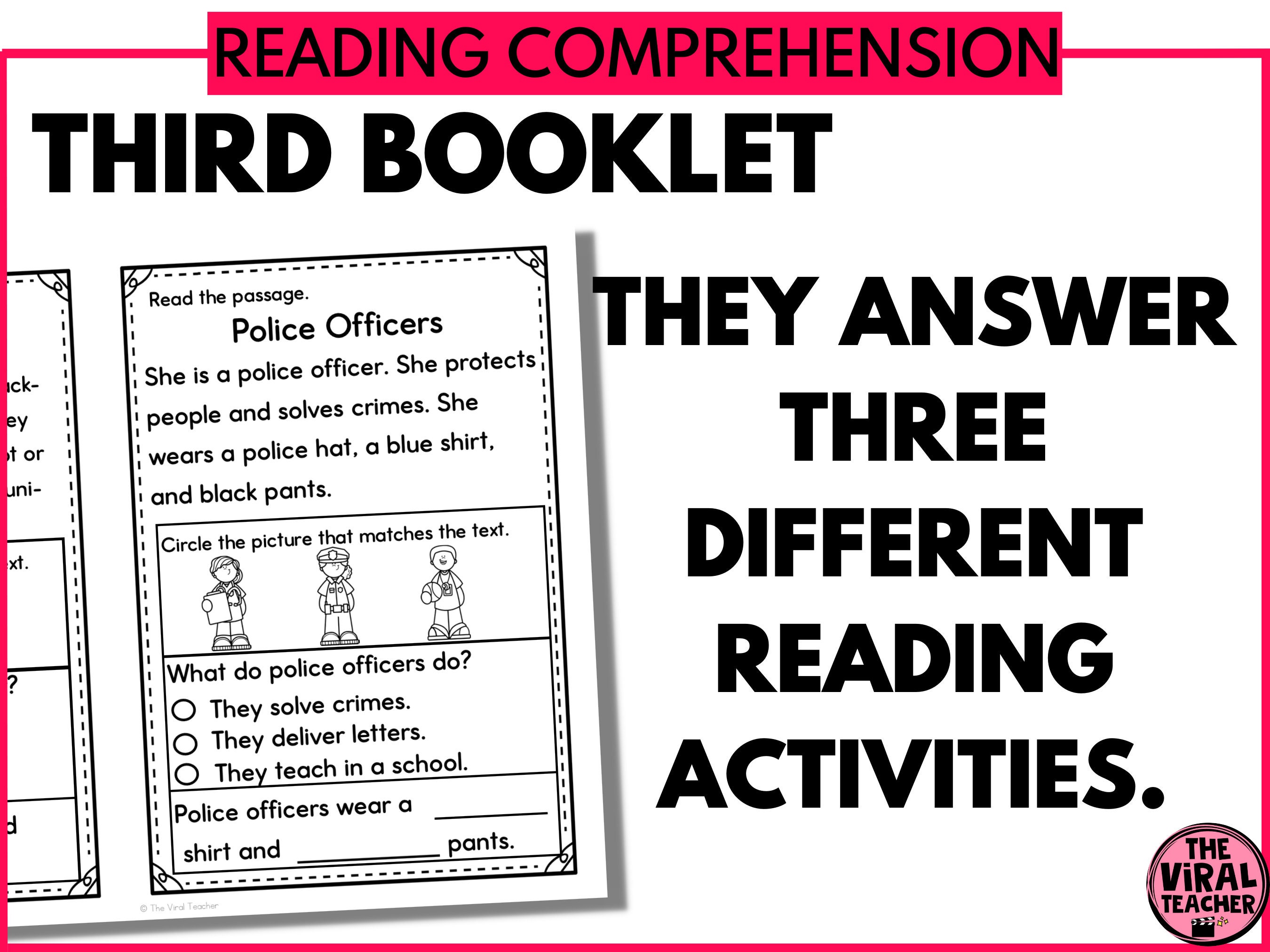 Community Helpers Reading Comprehension Passages and Questions Booklets ...