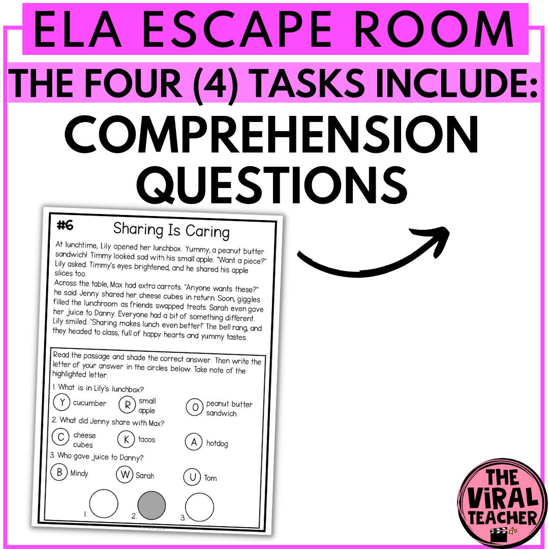 Escape Rooms for Kids Sequencing Stories & Events - Cause and Effect ...