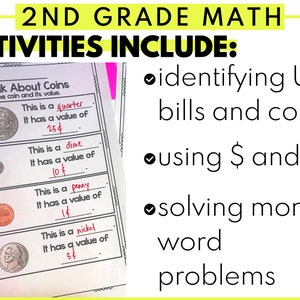 Counting U.S. Dollar Bills and Coins and Solving Money Word Problems ...