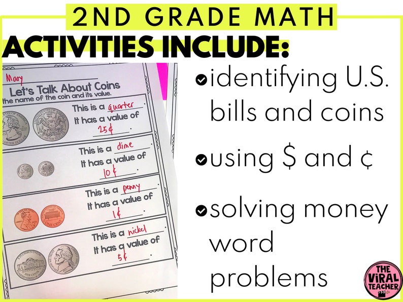 Counting U.S. Dollar Bills and Coins and Solving Money Word Problems ...