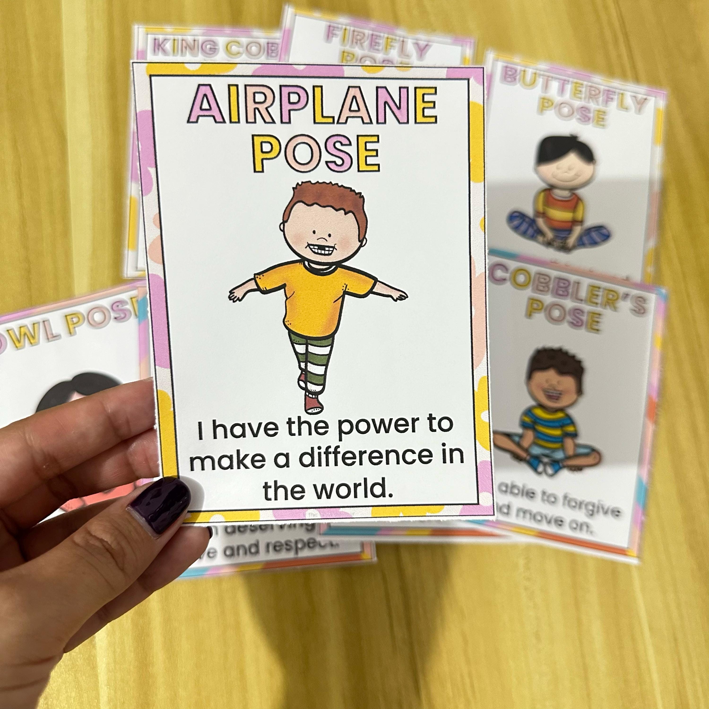 Yoga Poses Classroom Posters With Positive Mantras Classroom Bulletin ...