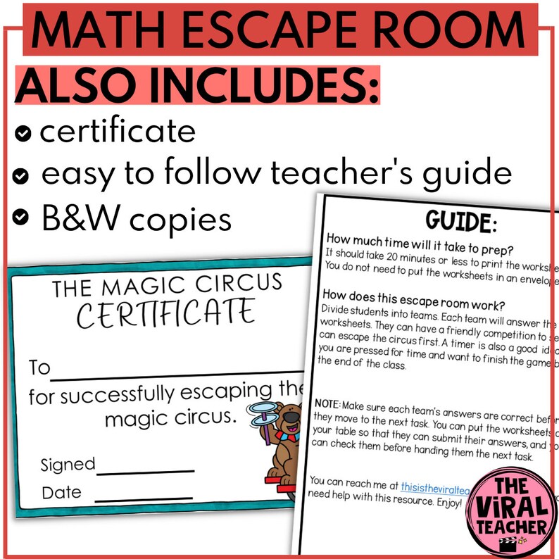 Escape Rooms for Kids Telling and Writing Time to the Hour and Half ...