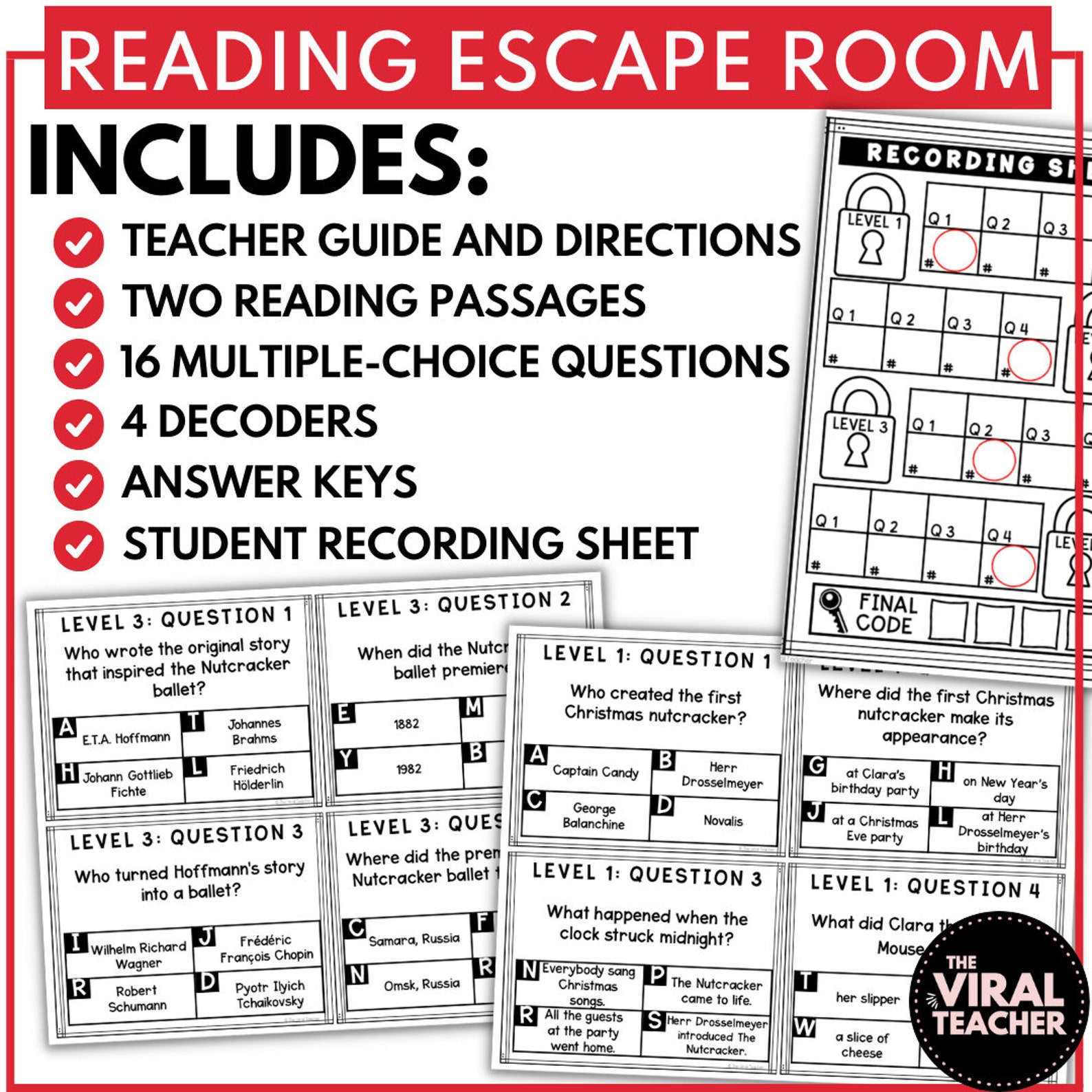 The Nutcracker Christmas Escape Room for Kids the Nutcracker Christmas ...