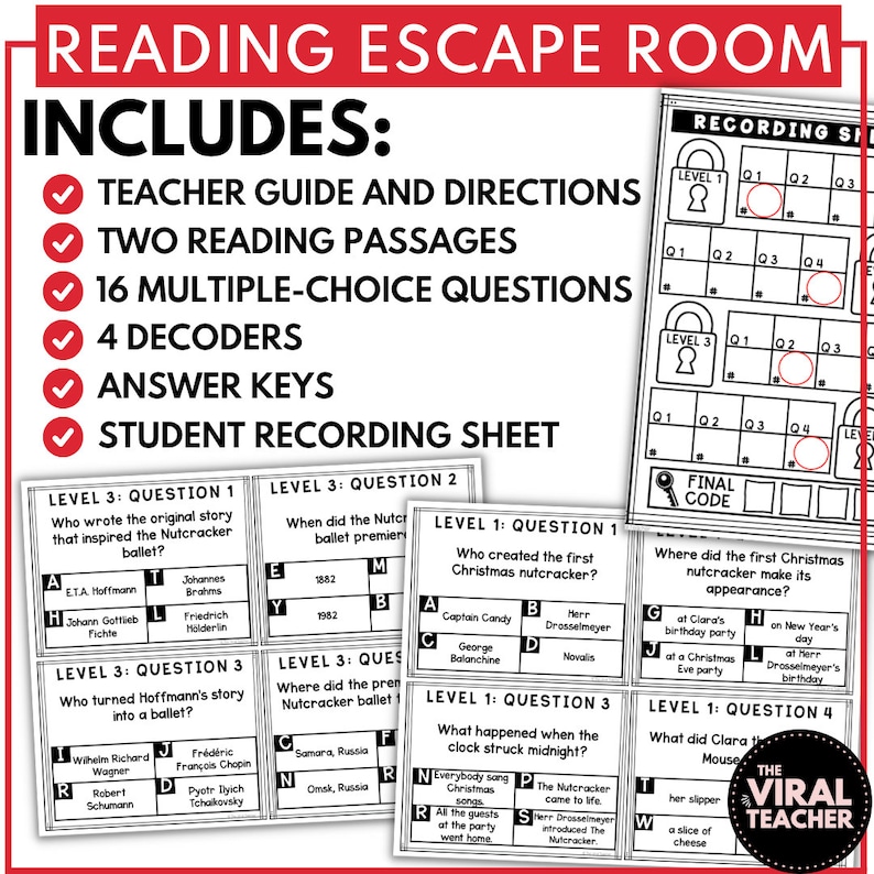 The Nutcracker Christmas Escape Room for Kids the Nutcracker Christmas ...