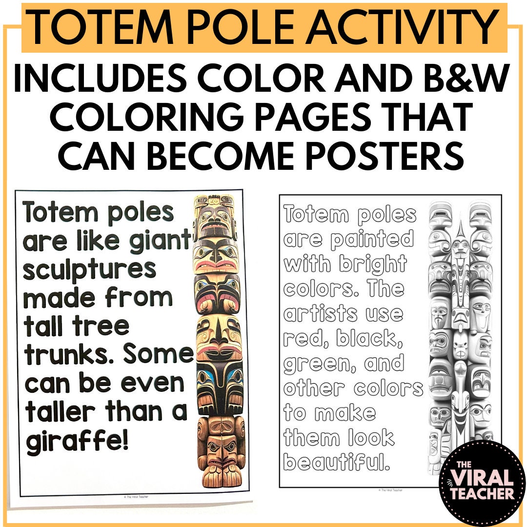 Building a Totem Pole Native American Heritage Month Craft and Writing ...