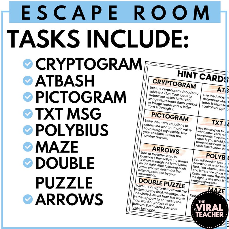 Escape Room for Kids, Summer Escape Room Printable Puzzle Game, Printed ...