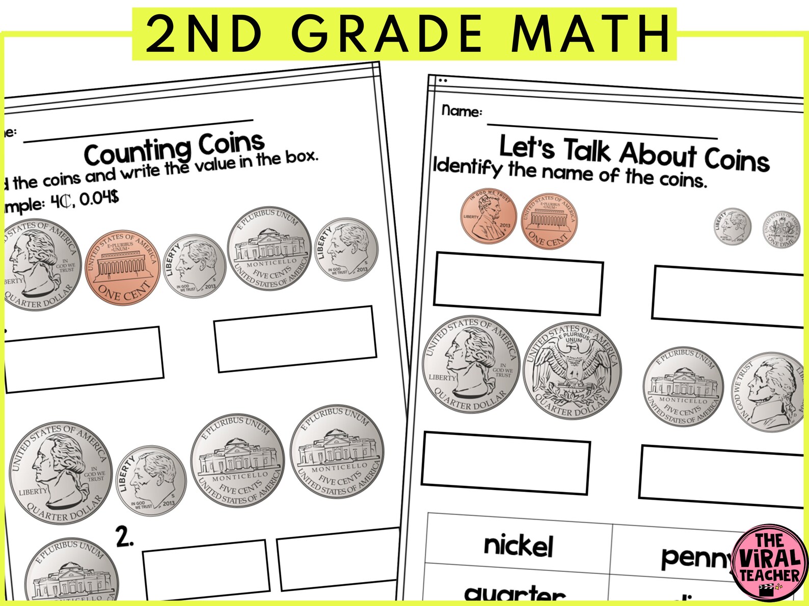 Counting U.S. Dollar Bills and Coins and Solving Money Word Problems ...